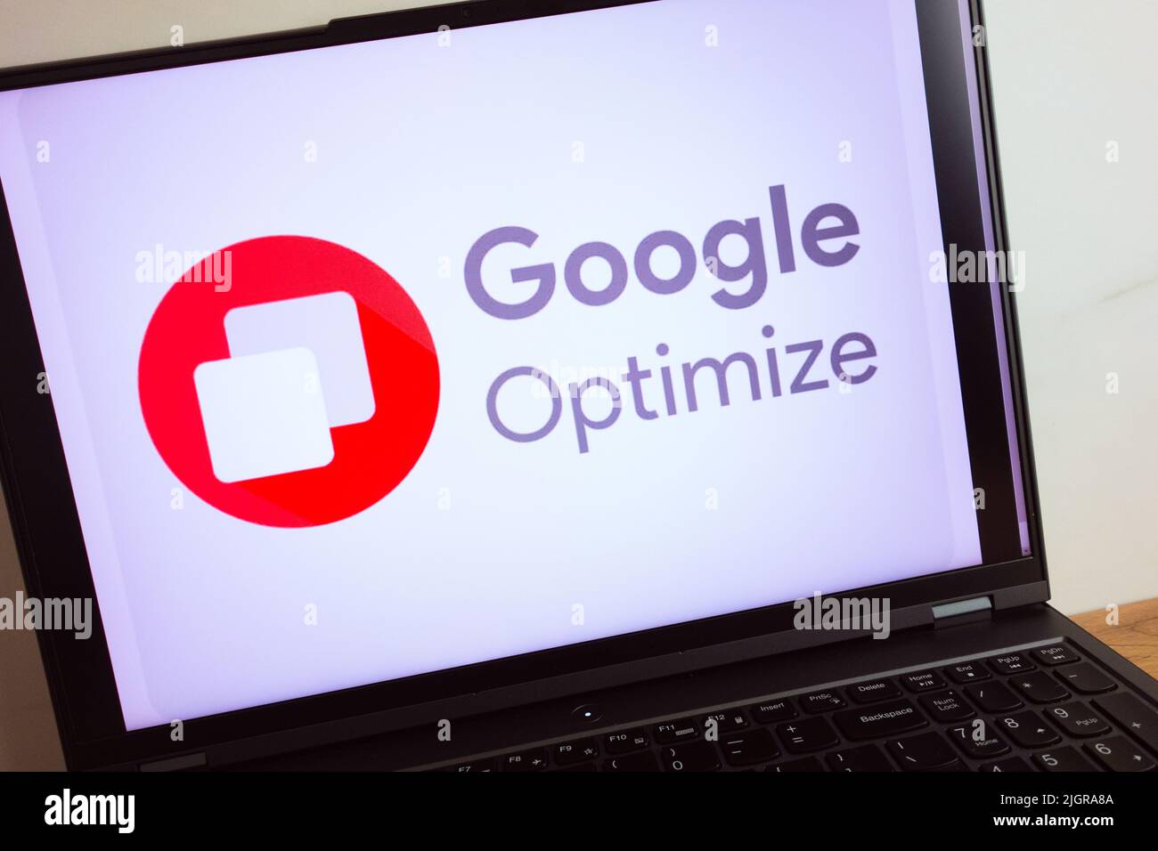 KONSKIE, POLAND - July 11, 2022: Google Optimize app logo displayed on ...