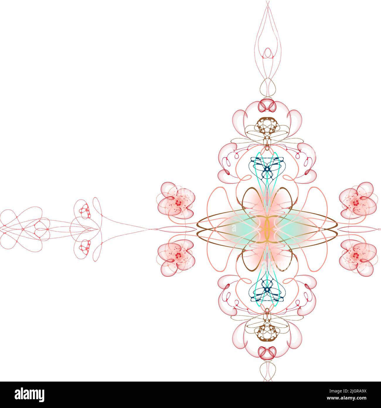 Brown Corner Swirl Designs