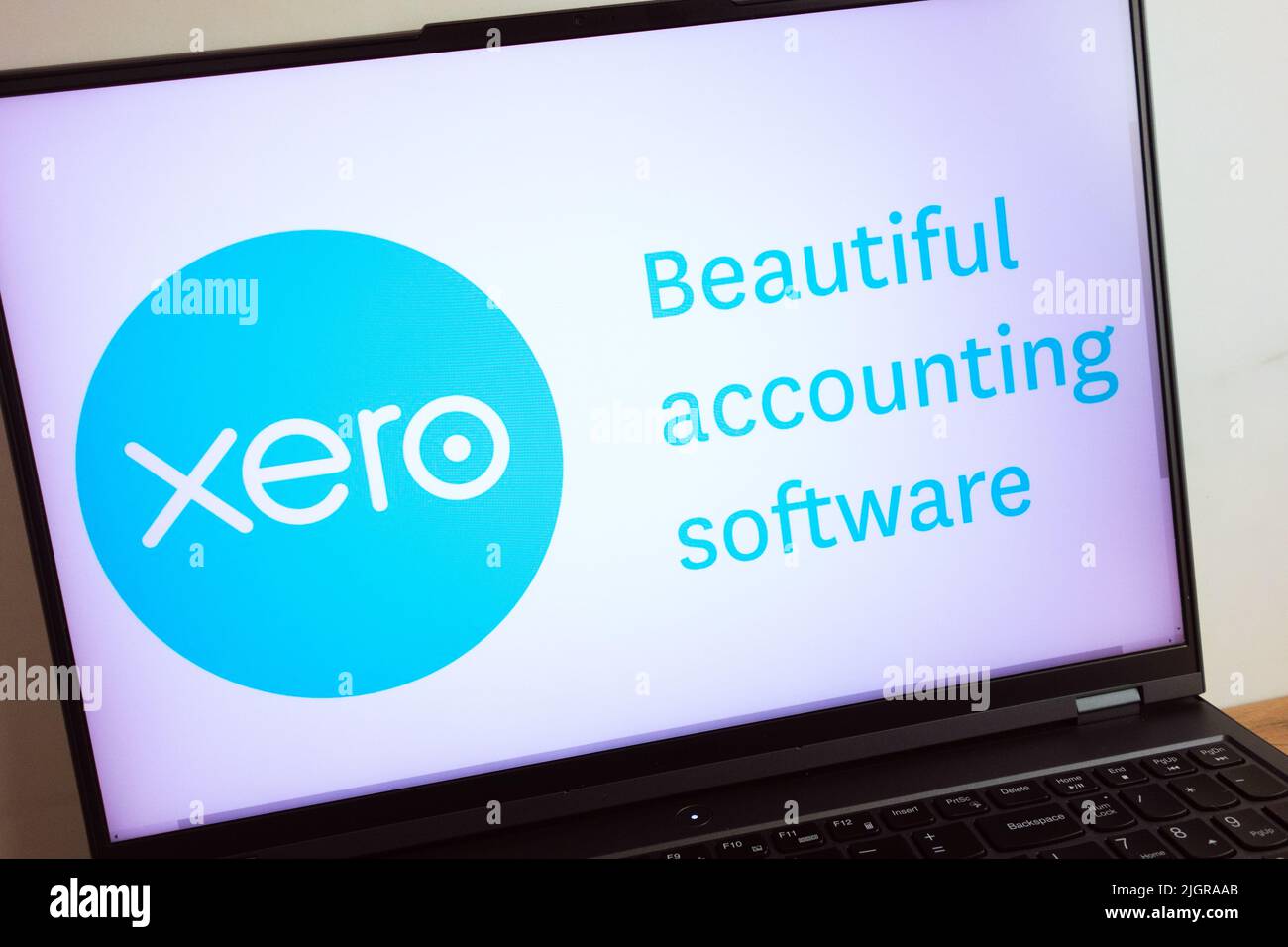 KONSKIE, POLAND - July 11, 2022: Xero technology company logo displayed ...