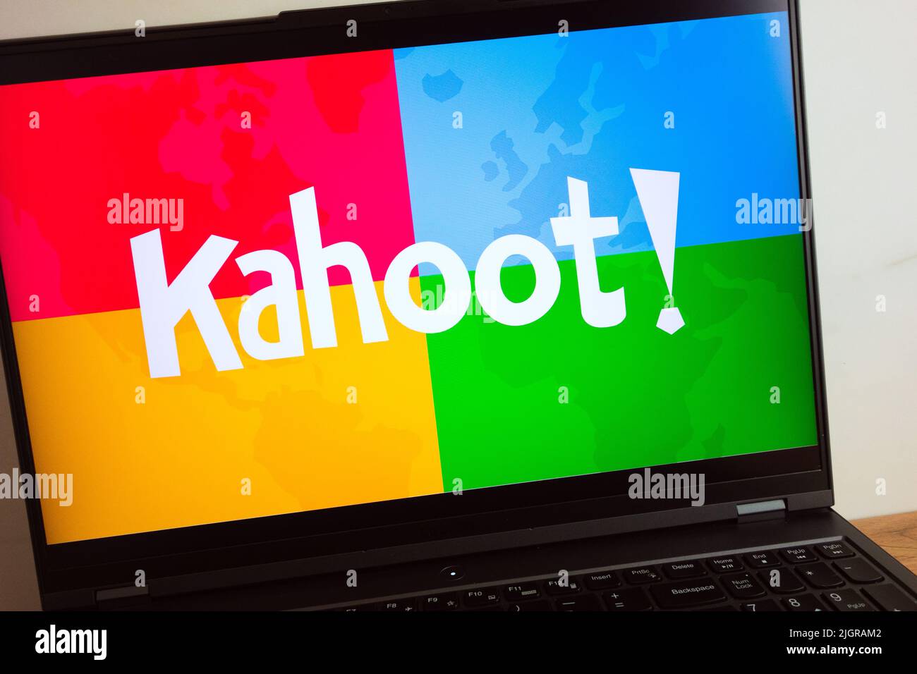 KONSKIE, POLAND - July 11, 2022: Kahoot! learning platform logo ...