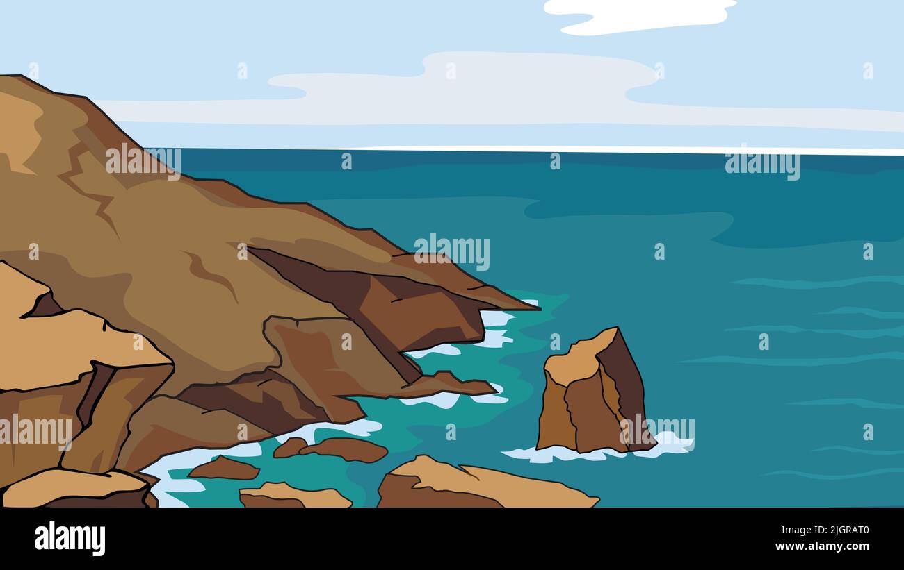 Sea flat background wallpaper vector Stock Vector Image & Art - Alamy