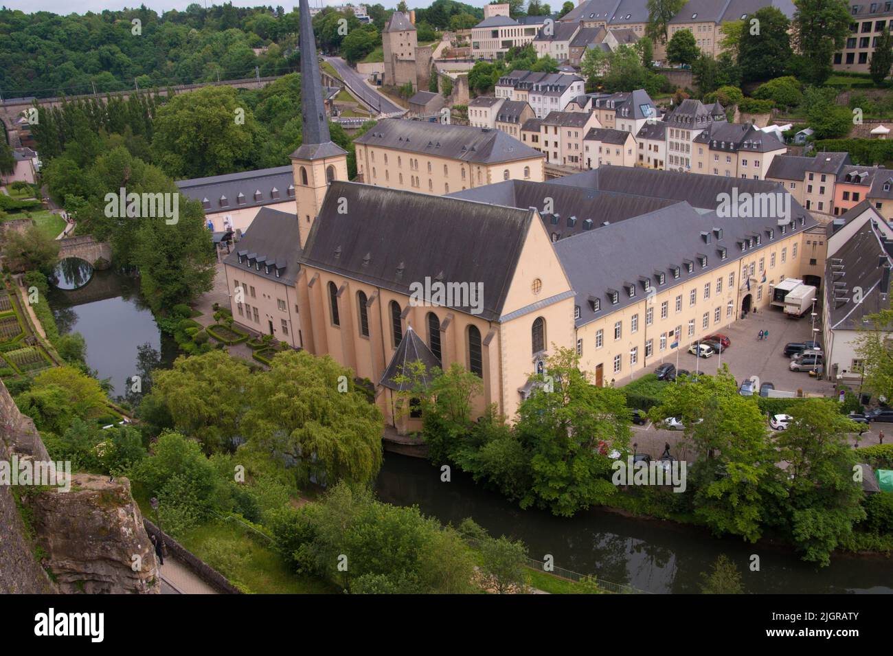 A famous building in the city of Luxembourg in Western Europe Stock ...