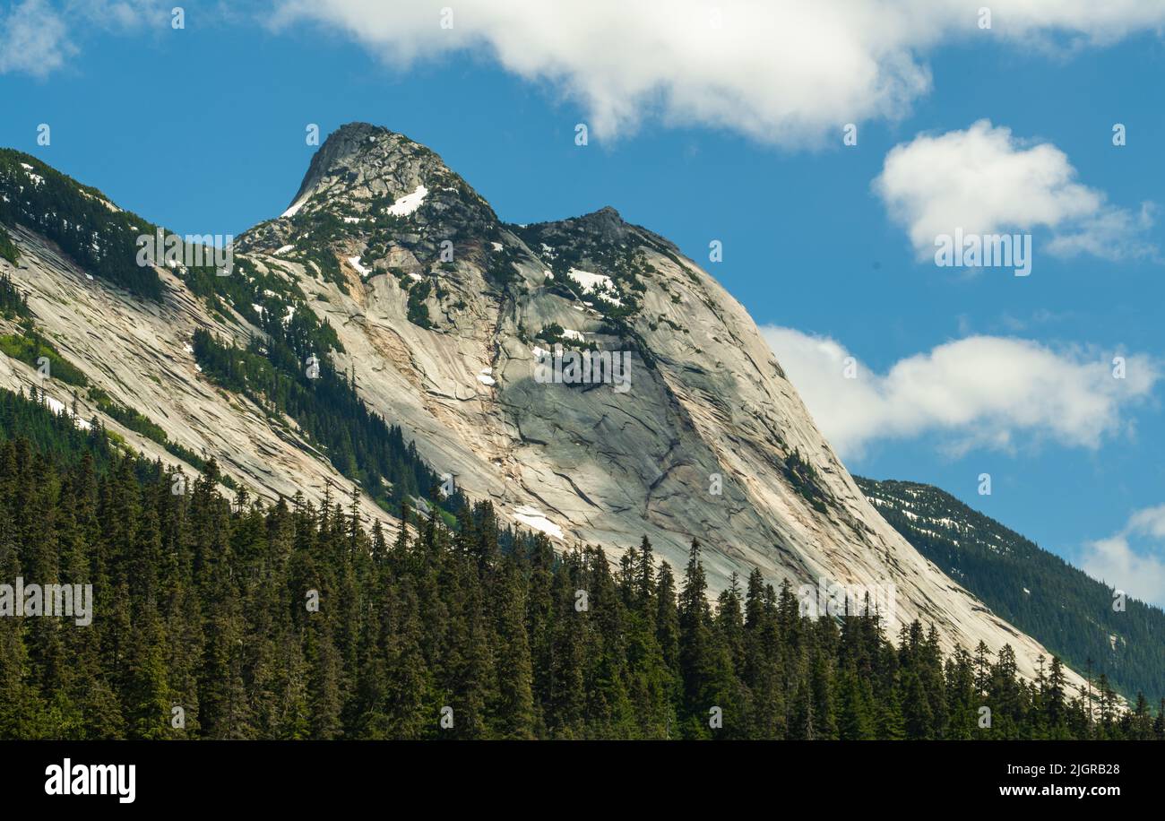 An aerial view of a mountain with trees Stock Photo - Alamy