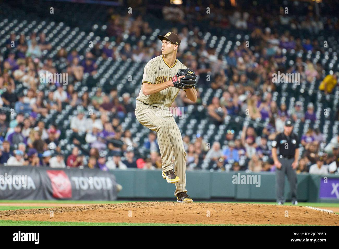 July 11 2022: San Diego pitcher Taylor Rogers (17) throws a pitch ...