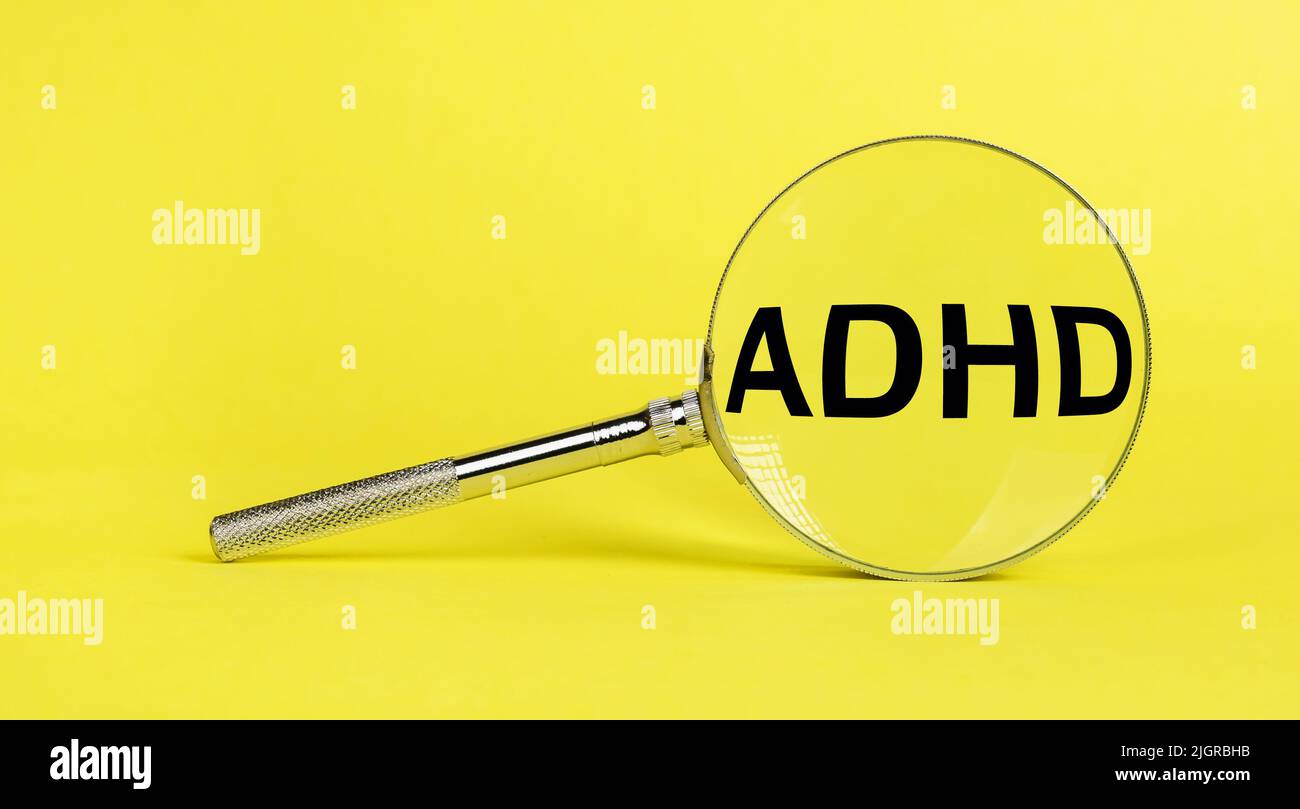 ADHD abbreviation, word. Attention deficit disease concept Stock Photo ...