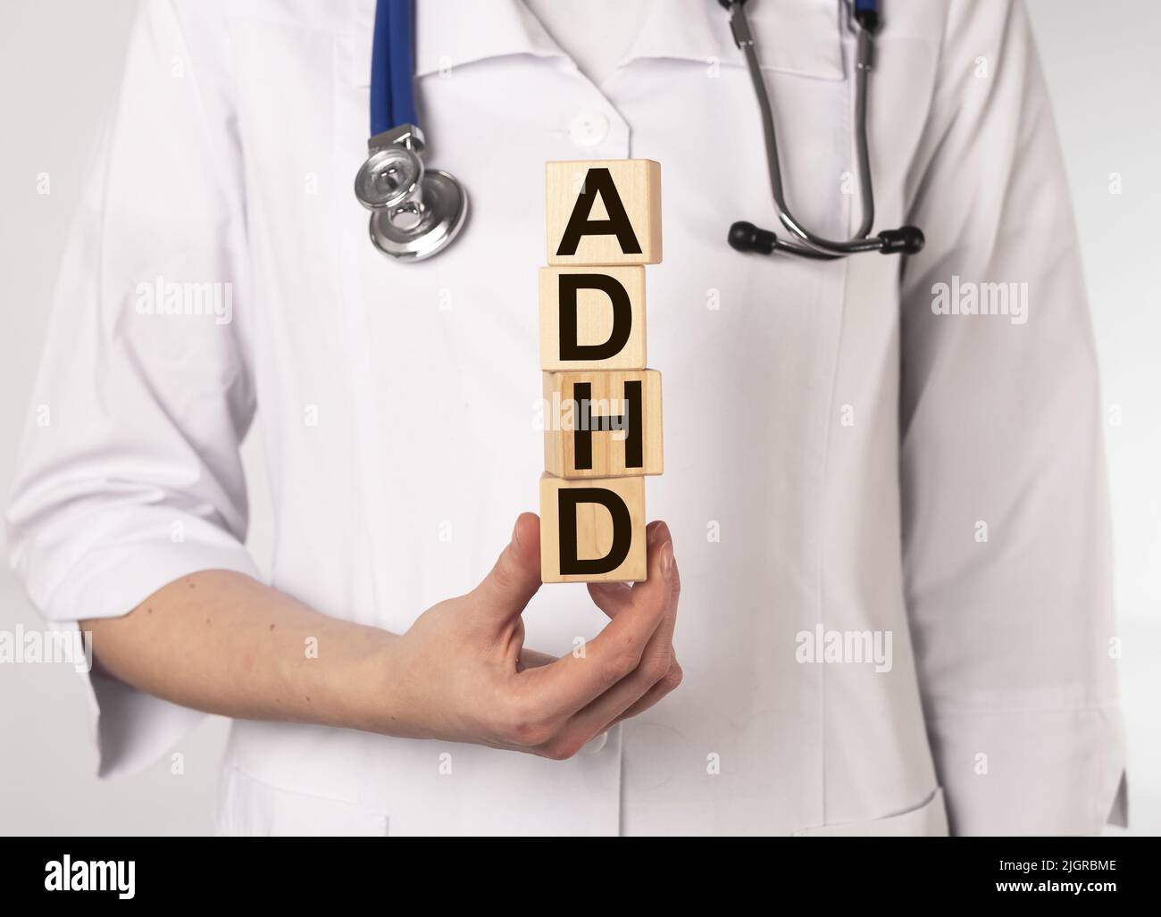 ADHD abbreviation, word. Attention deficit disease concept Stock Photo ...
