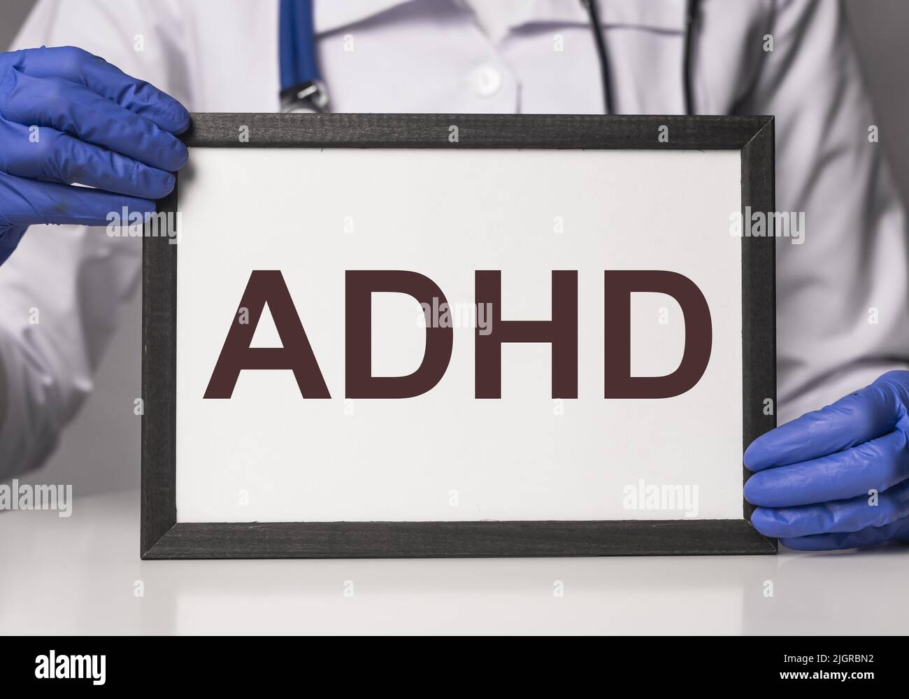 ADHD abbreviation, word. Attention deficit disease concept Stock Photo ...