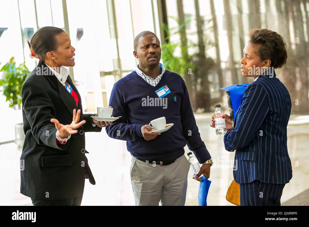The delegates networking at a corporate conference Stock Photo - Alamy