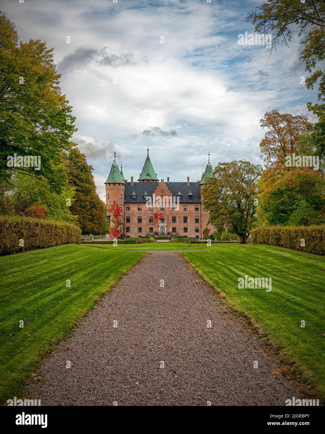 A vertical shot of Trolleholm castle in the Eslov region of Southern Sweden Stock Photo - Alamy