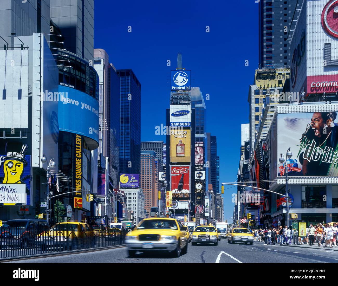2001 HISTORICAL YELLOW TAXI CABS TIMES SQUARE MANHATTAN NEW YORK CITY ...