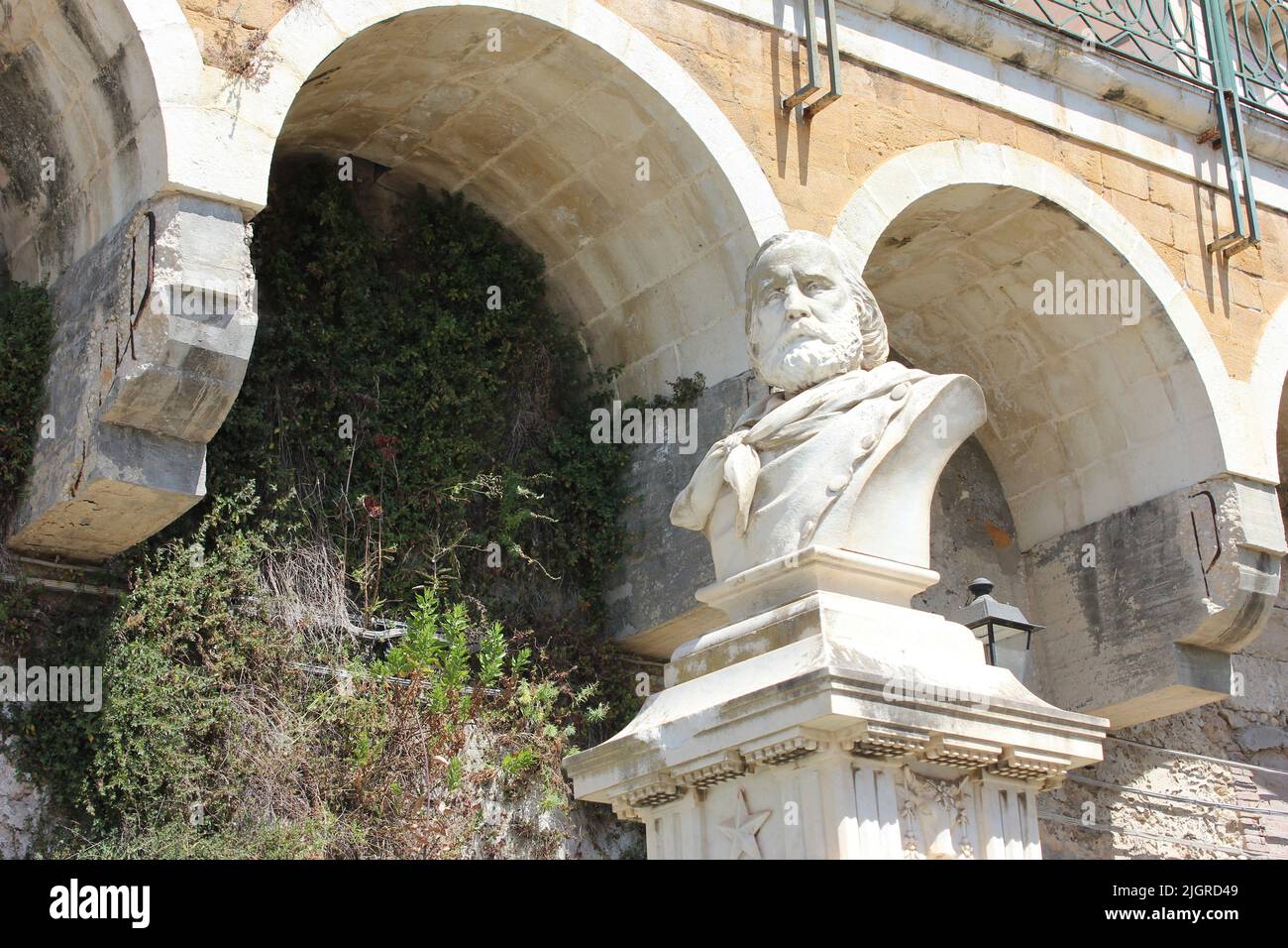 A bust of Giuseppe Garibaldi of the Cathedral of Syracuse (Duomo di ...