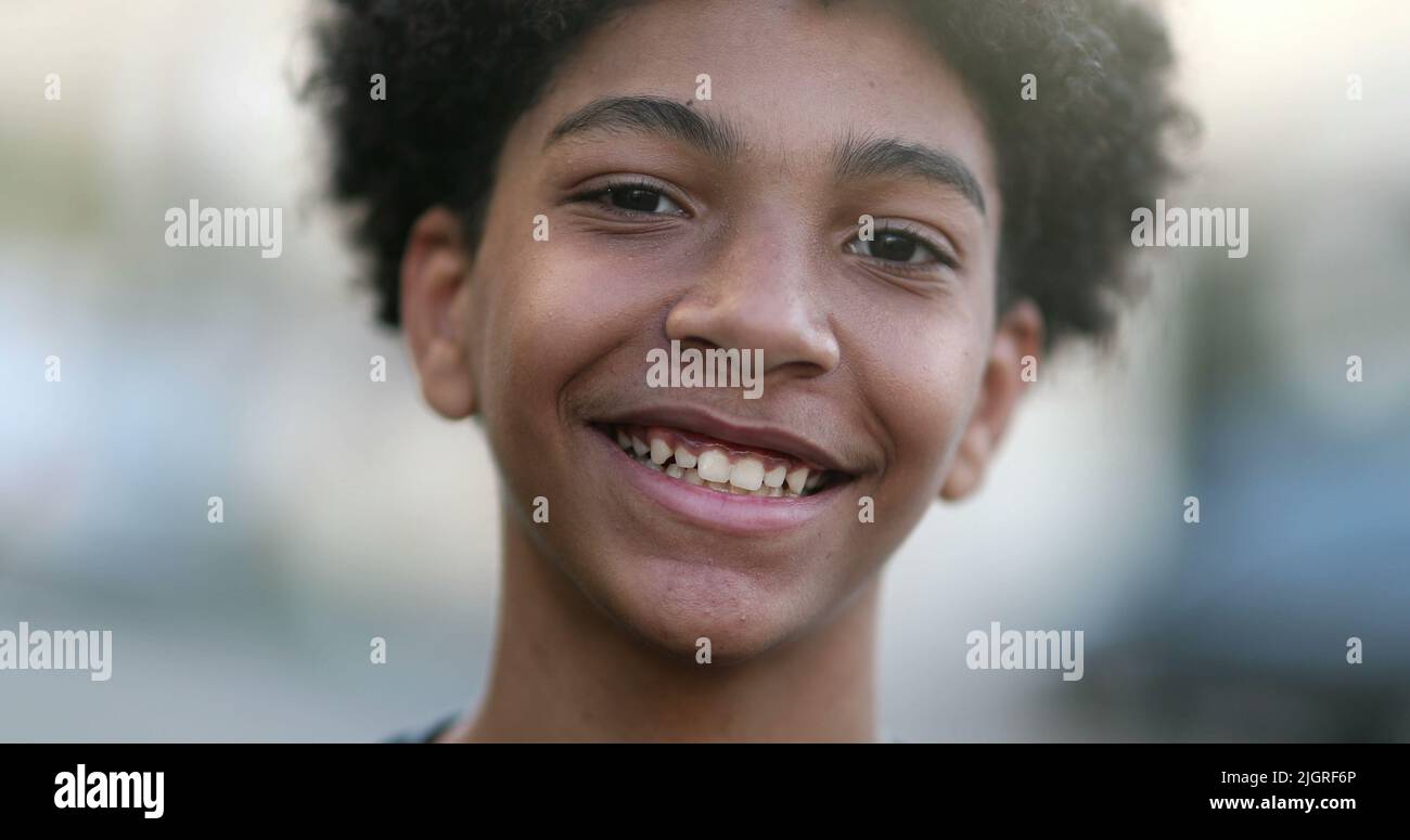Child boy smiling to camera portrait, mixed race kid, ethnically ...