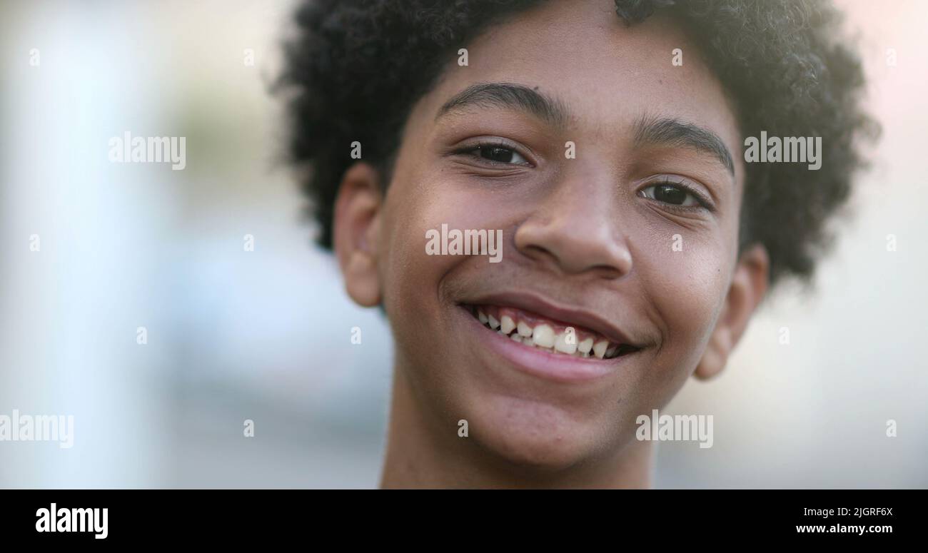 Child boy smiling to camera portrait, mixed race kid, ethnically ...