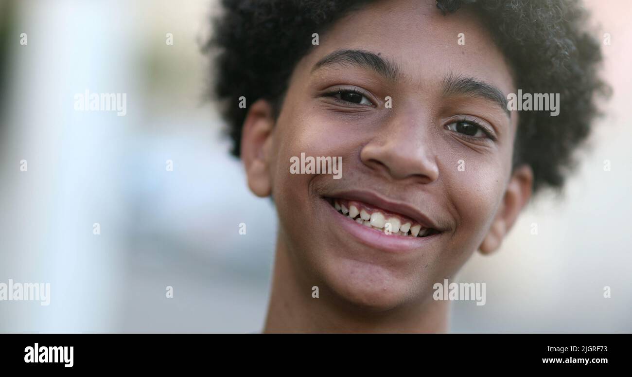 Child boy smiling to camera portrait, mixed race kid, ethnically ...