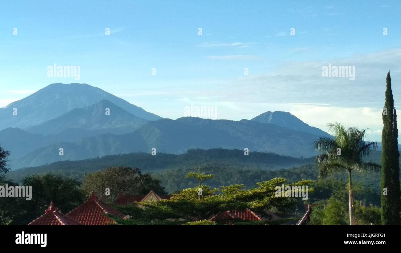 Tropical mountain landscape in Java Stock Photo - Alamy