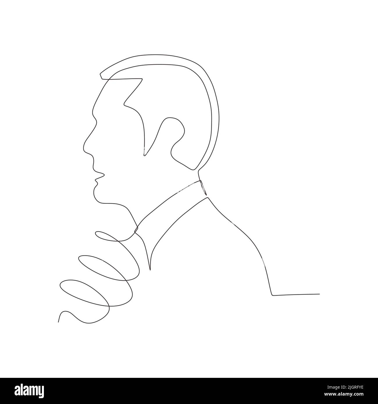an image design made with just one line without a break Stock Vector ...
