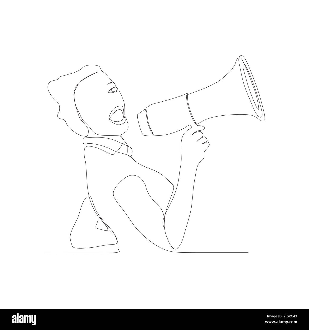 an image design made with just one line without a break Stock Vector ...