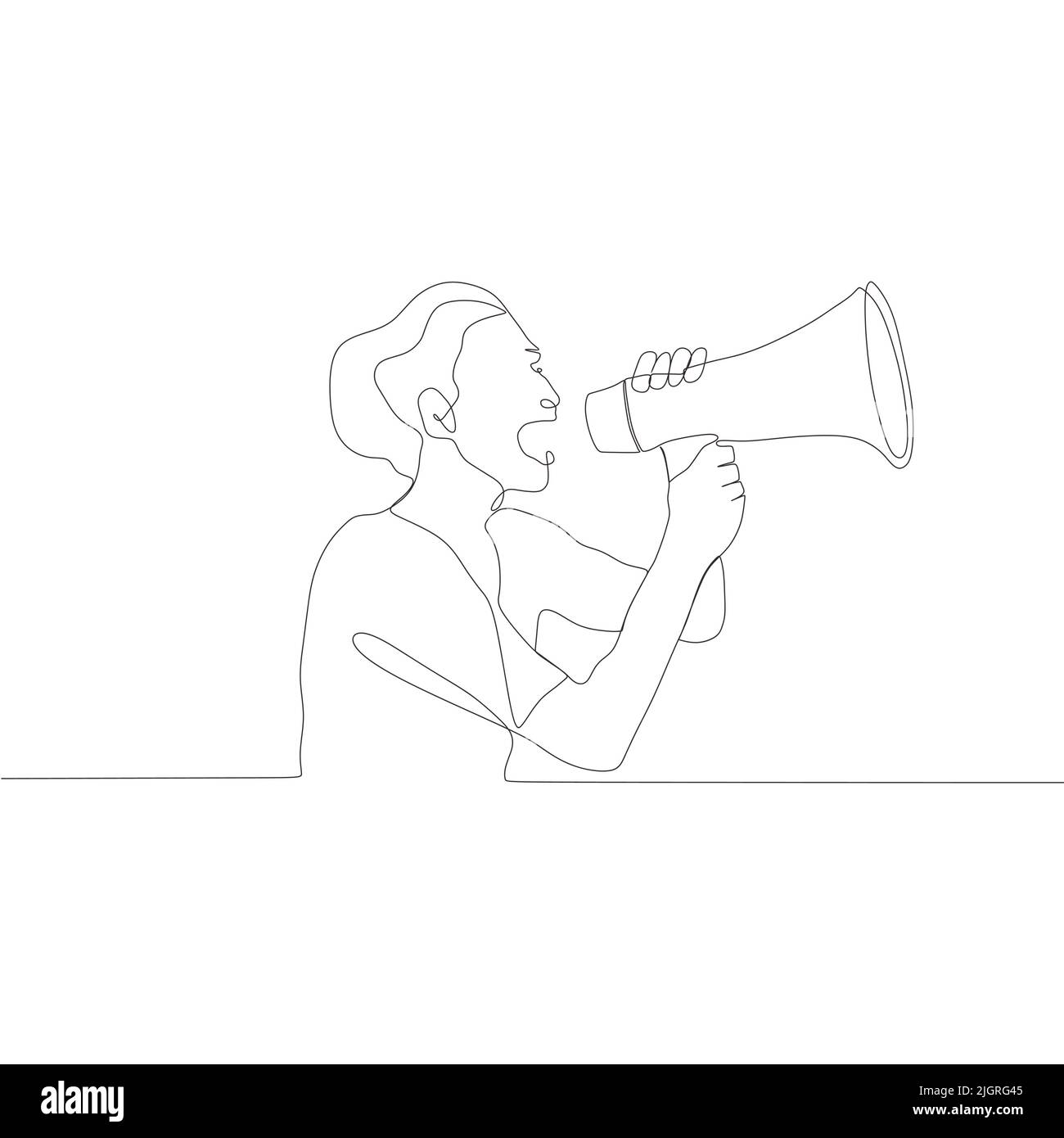 an image design made with just one line without a break Stock Vector ...