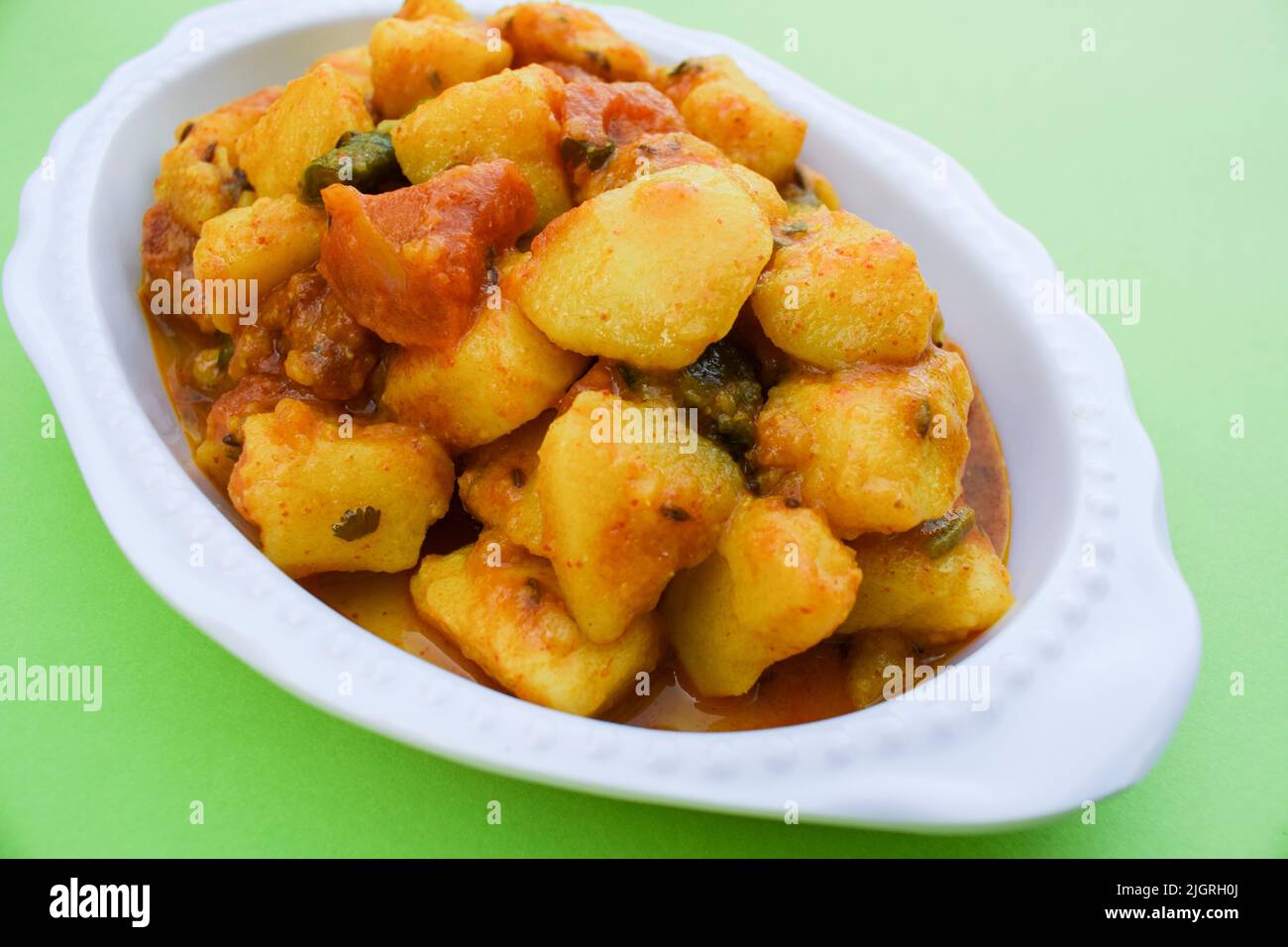 Tasty Farali Aloo ki sabji. Potato curry side dish for fasting food ...