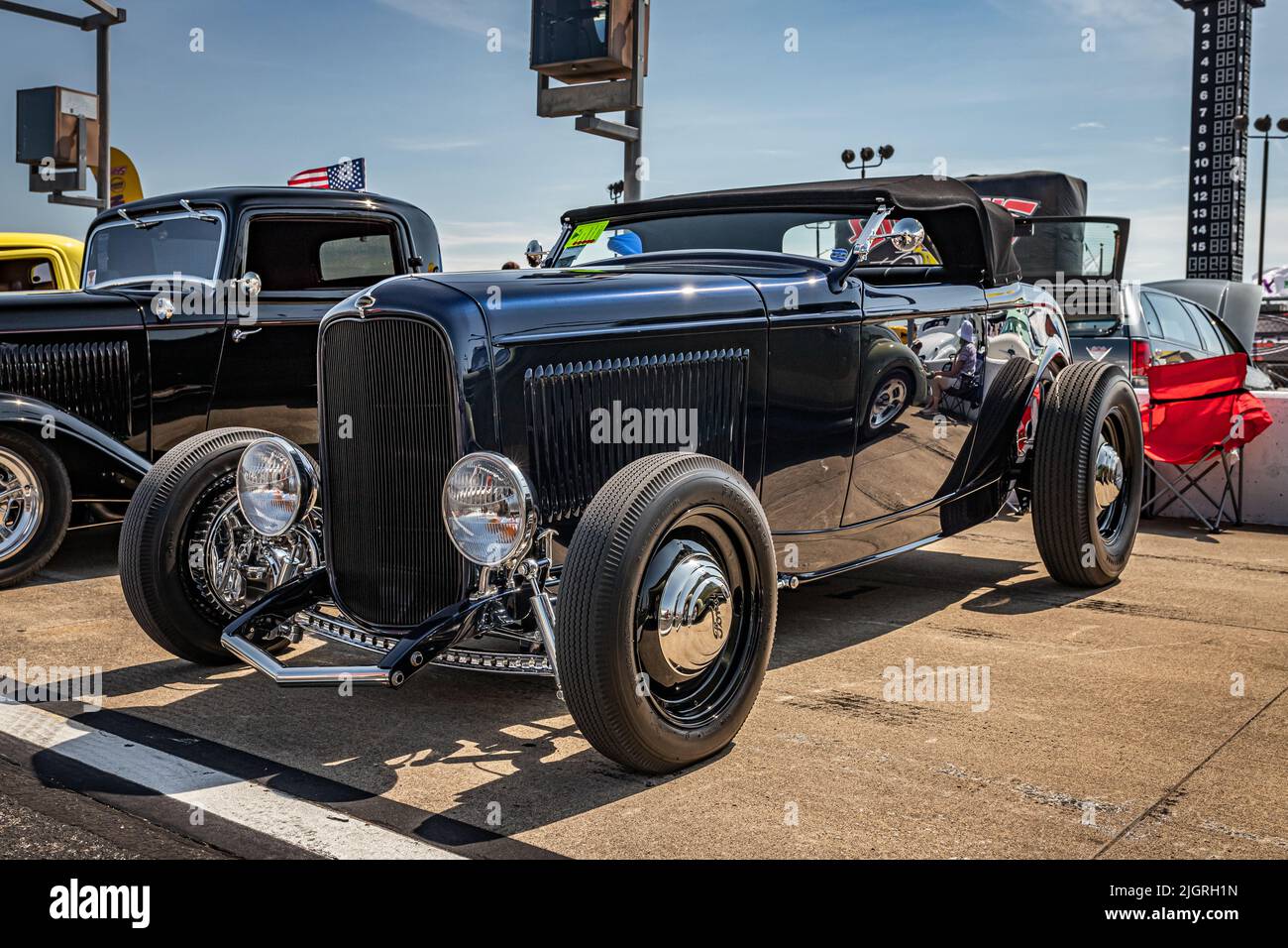 Lebanon, TN - May 14, 2022: Low perspective front corner view of a 1932 ...