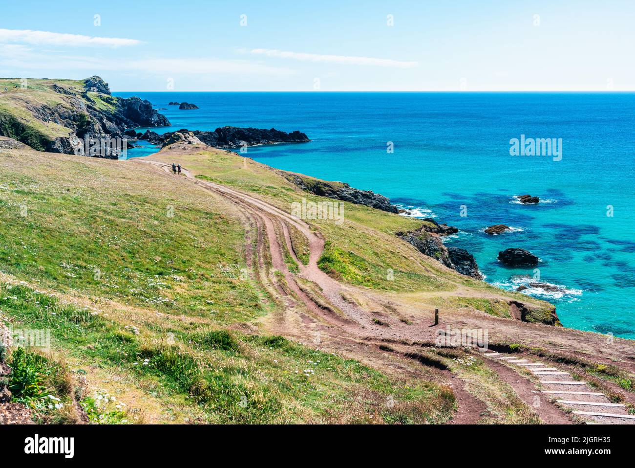 Pentreath Beach and Cliffs, Cornwall, England Stock Photo - Alamy