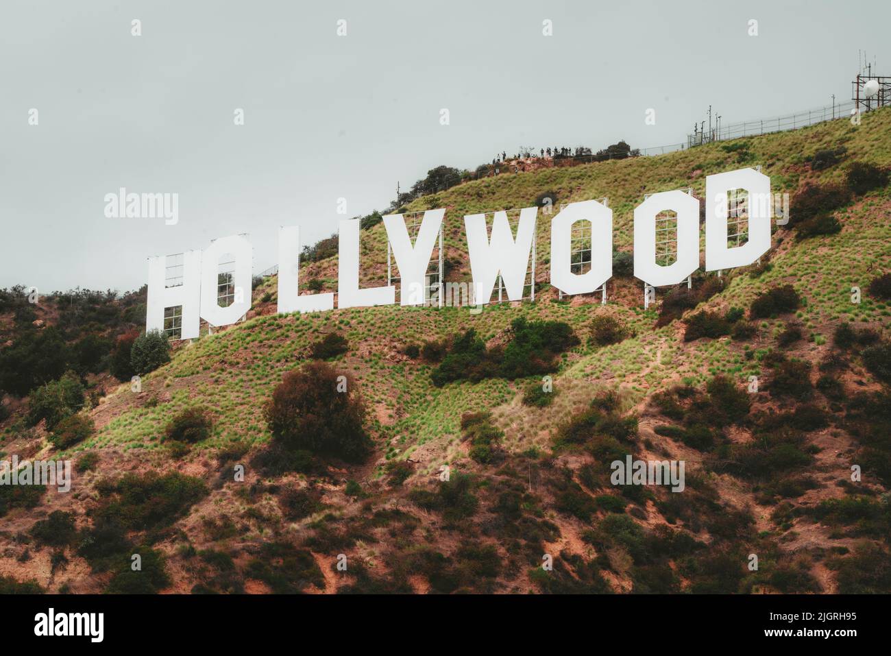 Hollywood sign on mountains hi-res stock photography and images - Alamy