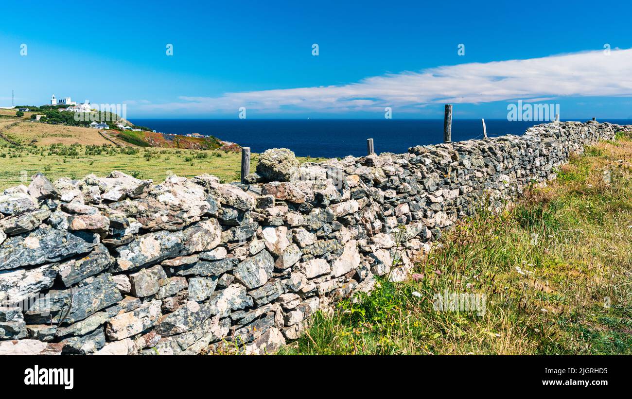 SW Coast Path over Pistil Meadow, Natural Trust, Lizard, Cornwall ...