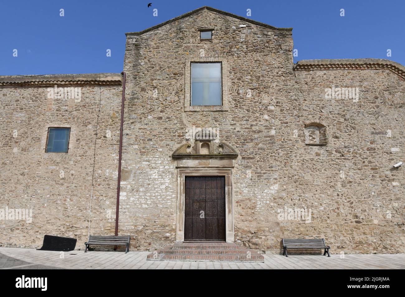An ancient church in Grottole, a village in the Basilicata region ...