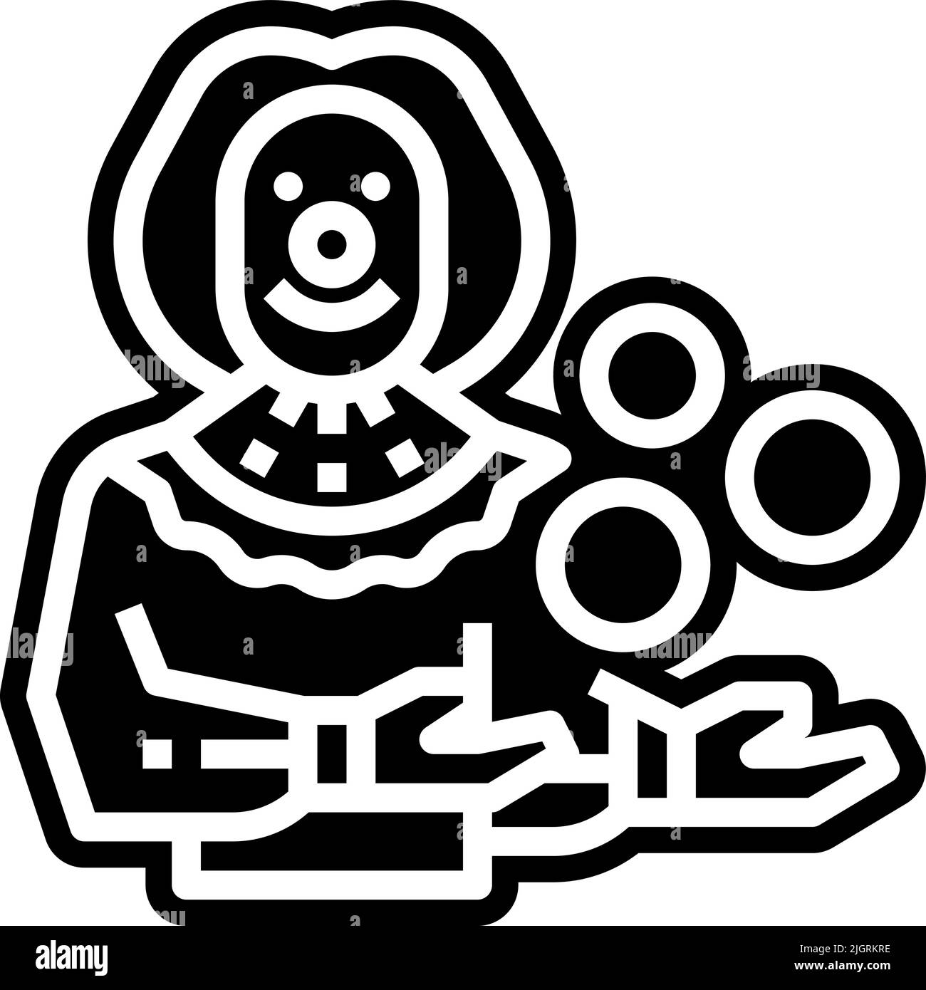 Amusement park clown icon Stock Vector Image & Art - Alamy