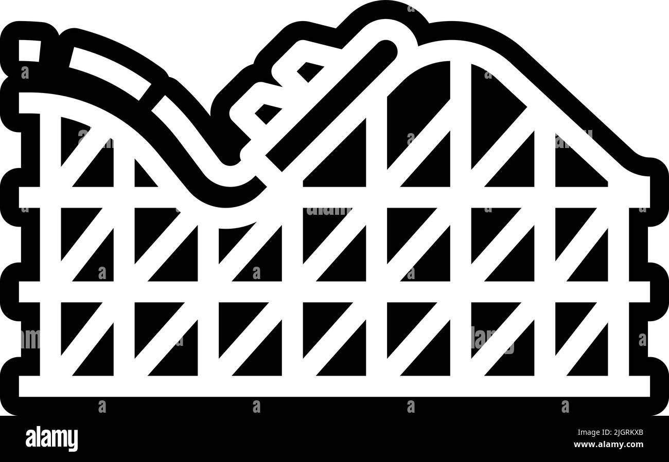 Amusement park roller coaster icon Stock Vector Image & Art - Alamy