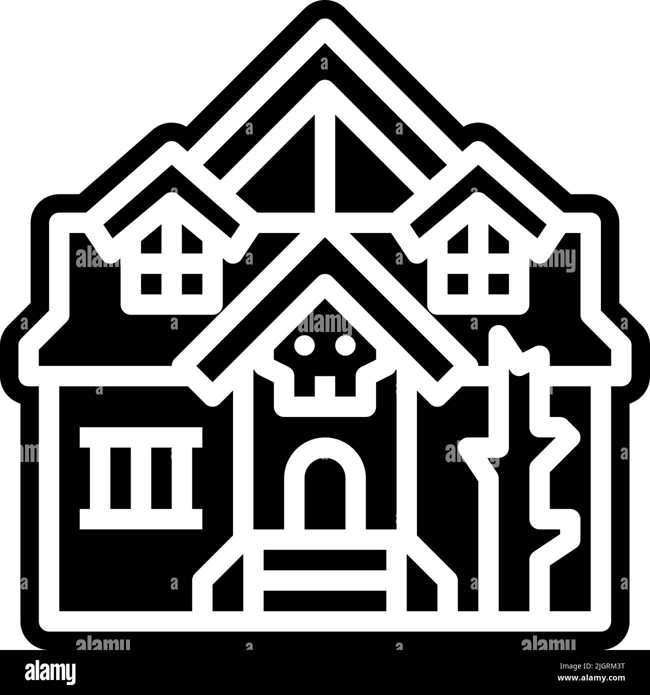 Amusement park haunted house icon Stock Vector Image & Art - Alamy