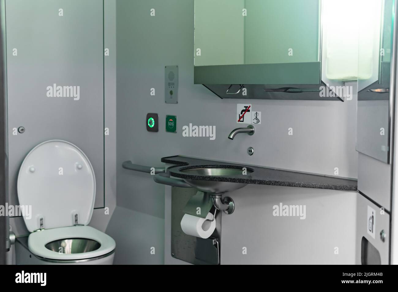 toilet interior in commuter train car Stock Photo - Alamy
