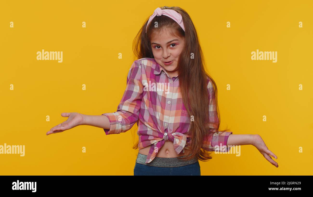 I dont know what to say. Confused preteen child girl kid feeling ...