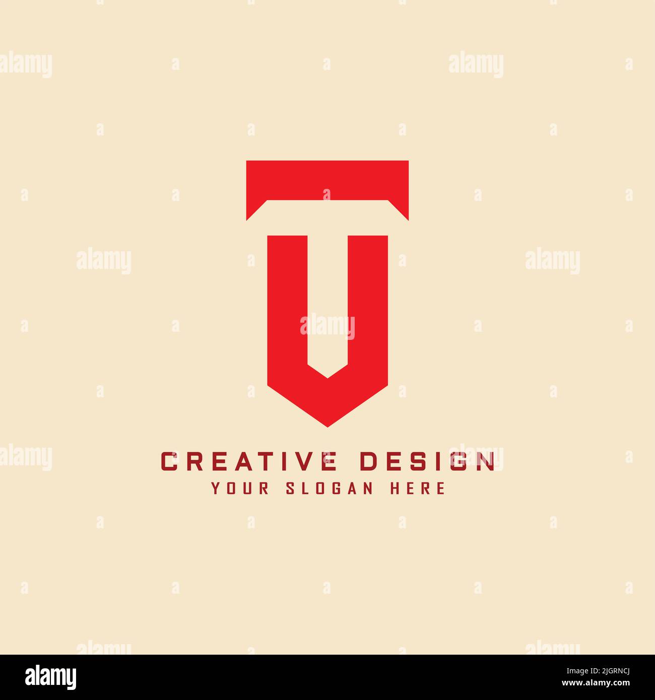 UT letter logo design. Creative design Letters in red. creative design ...