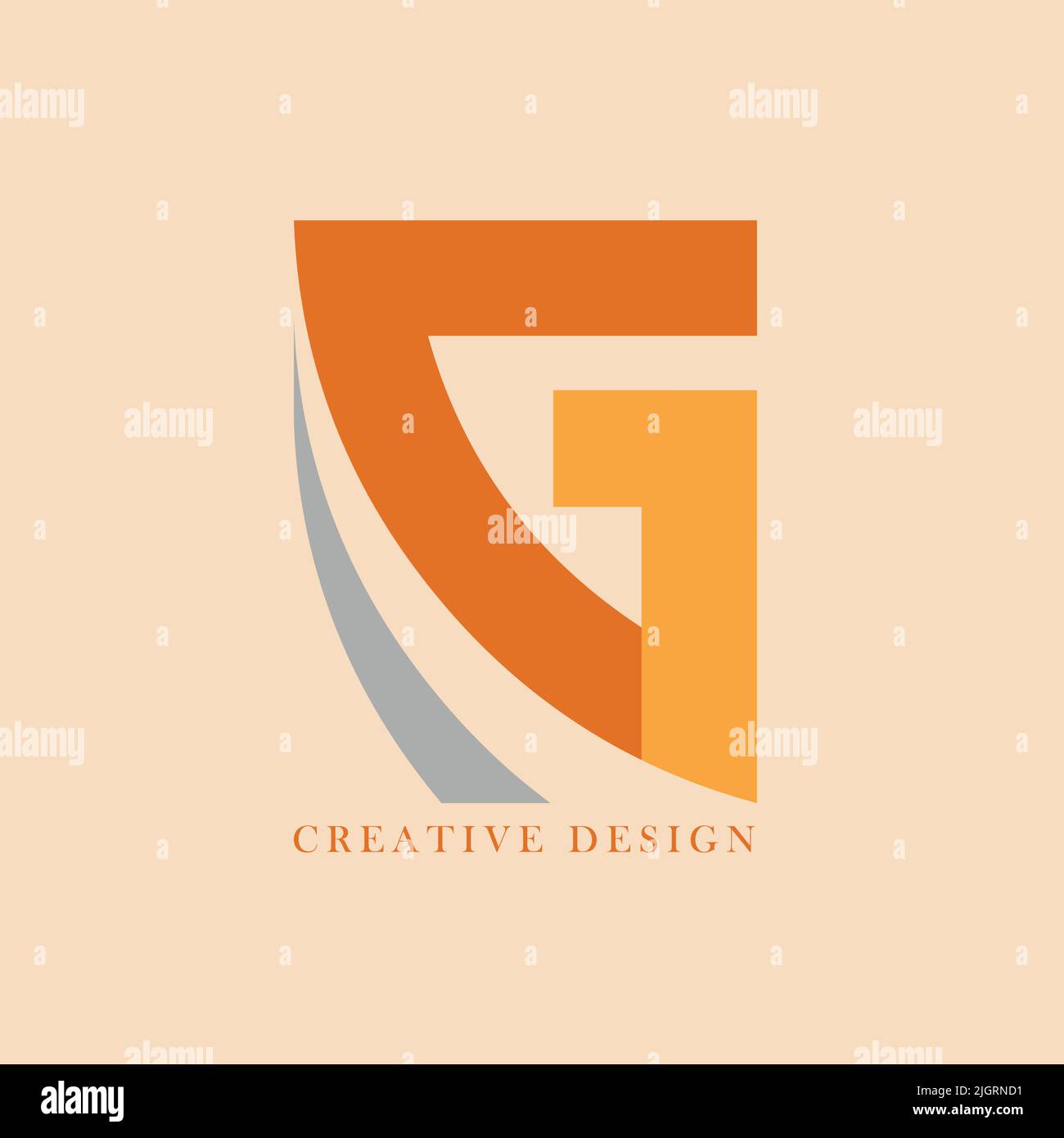 G letter logo design. Creative design Letters in orange color. creative ...