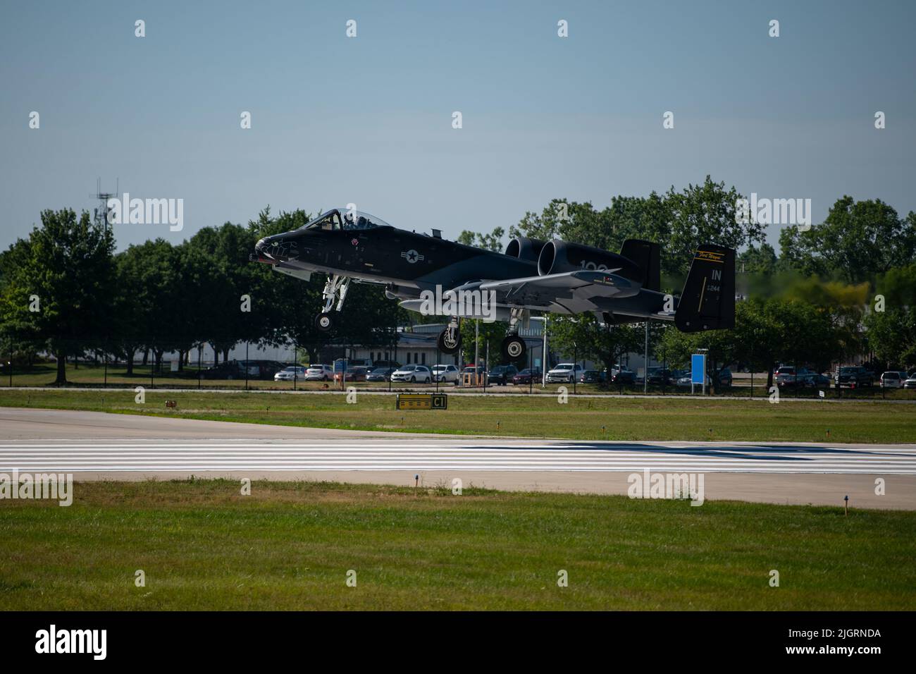 A heritage A-10C Thunderbolt II aircraft with a commemorative paint ...