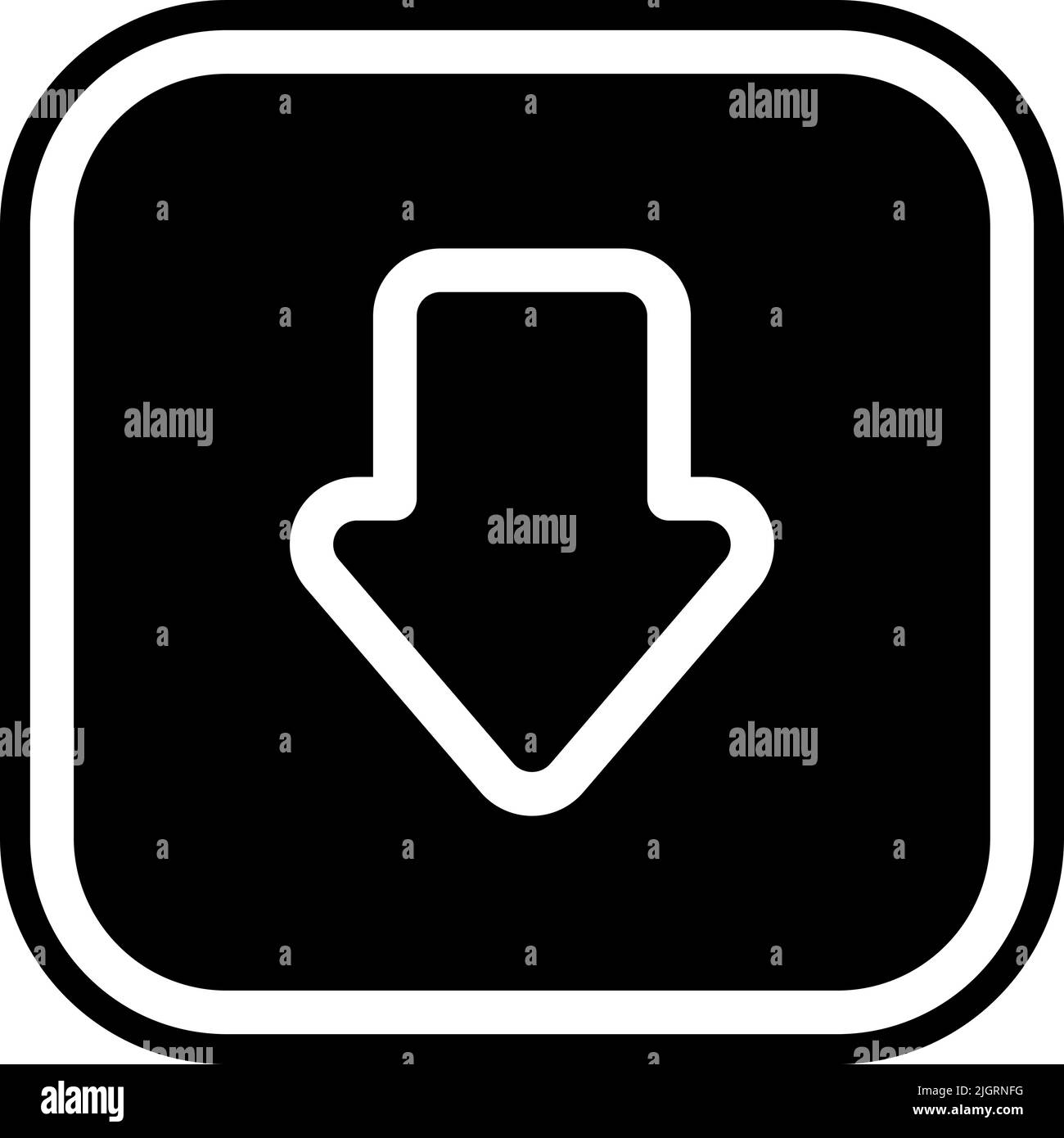 Basic user interface download icon Stock Vector Image & Art - Alamy