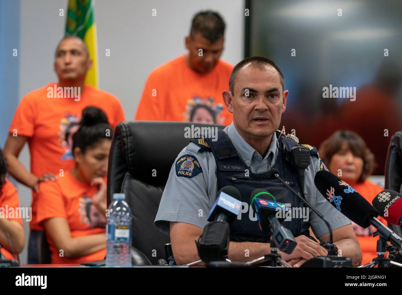 RCMP Sgt. Richard Tonge speaks during a Red Earth Cree Nation media ...