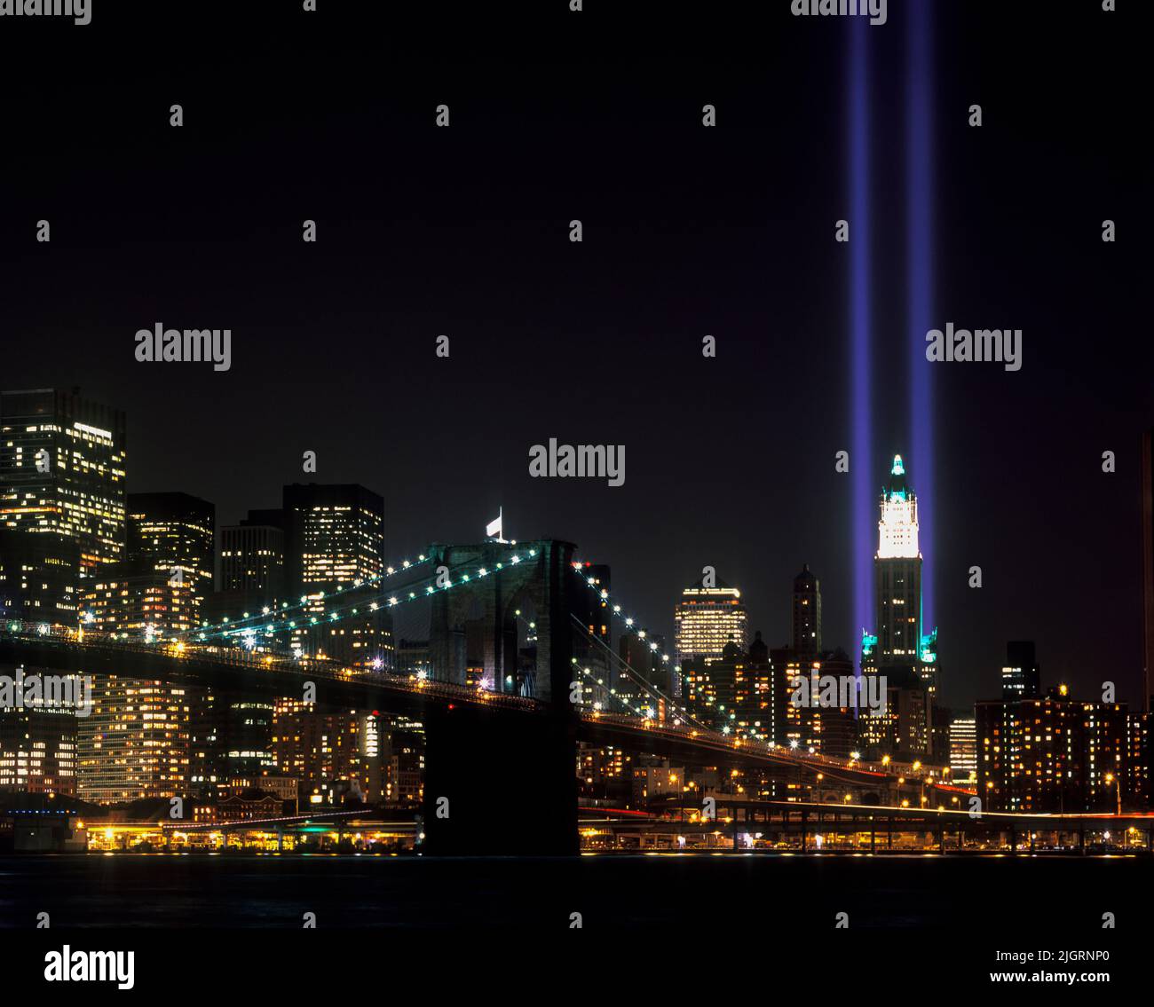 First twin tower light memorial hi-res stock photography and images - Alamy