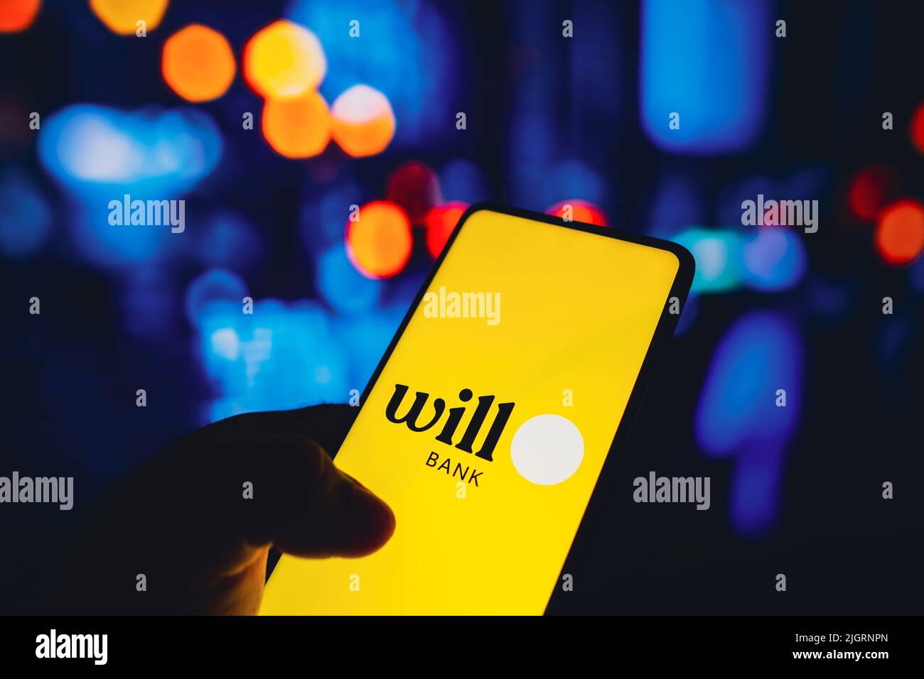 Brazil. 12th July, 2022. In this photo illustration, the Will Bank logo ...