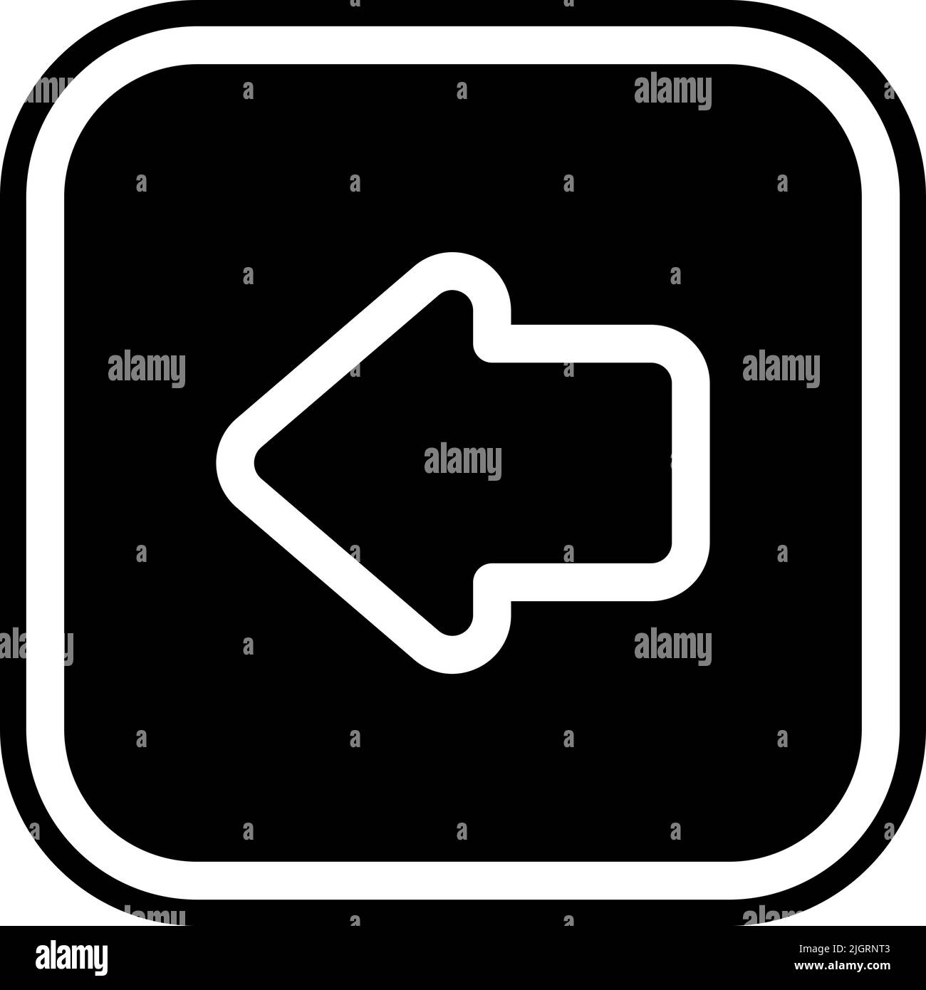 Basic user interface left arrow icon Stock Vector Image & Art - Alamy