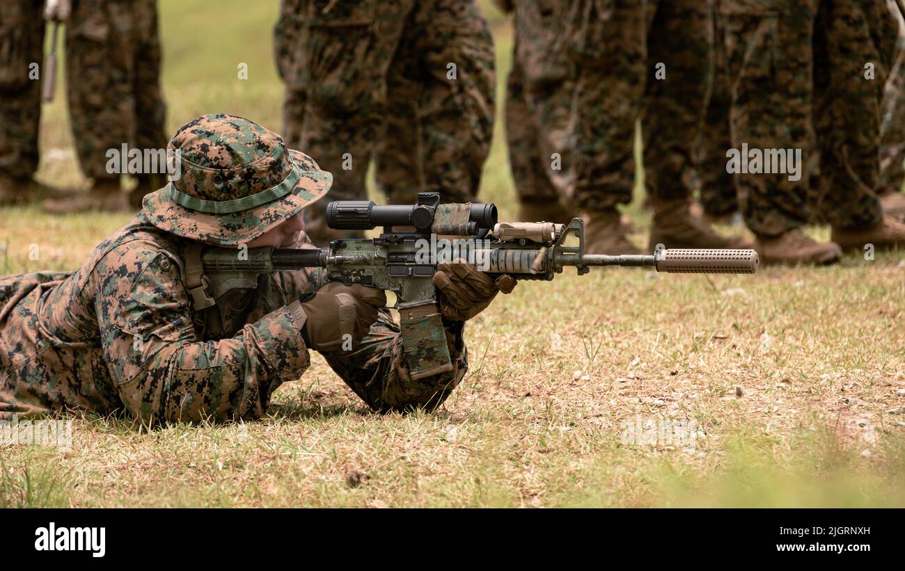 A U.S. Marine with Battalion Landing Team 2/5, 31st Marine ...
