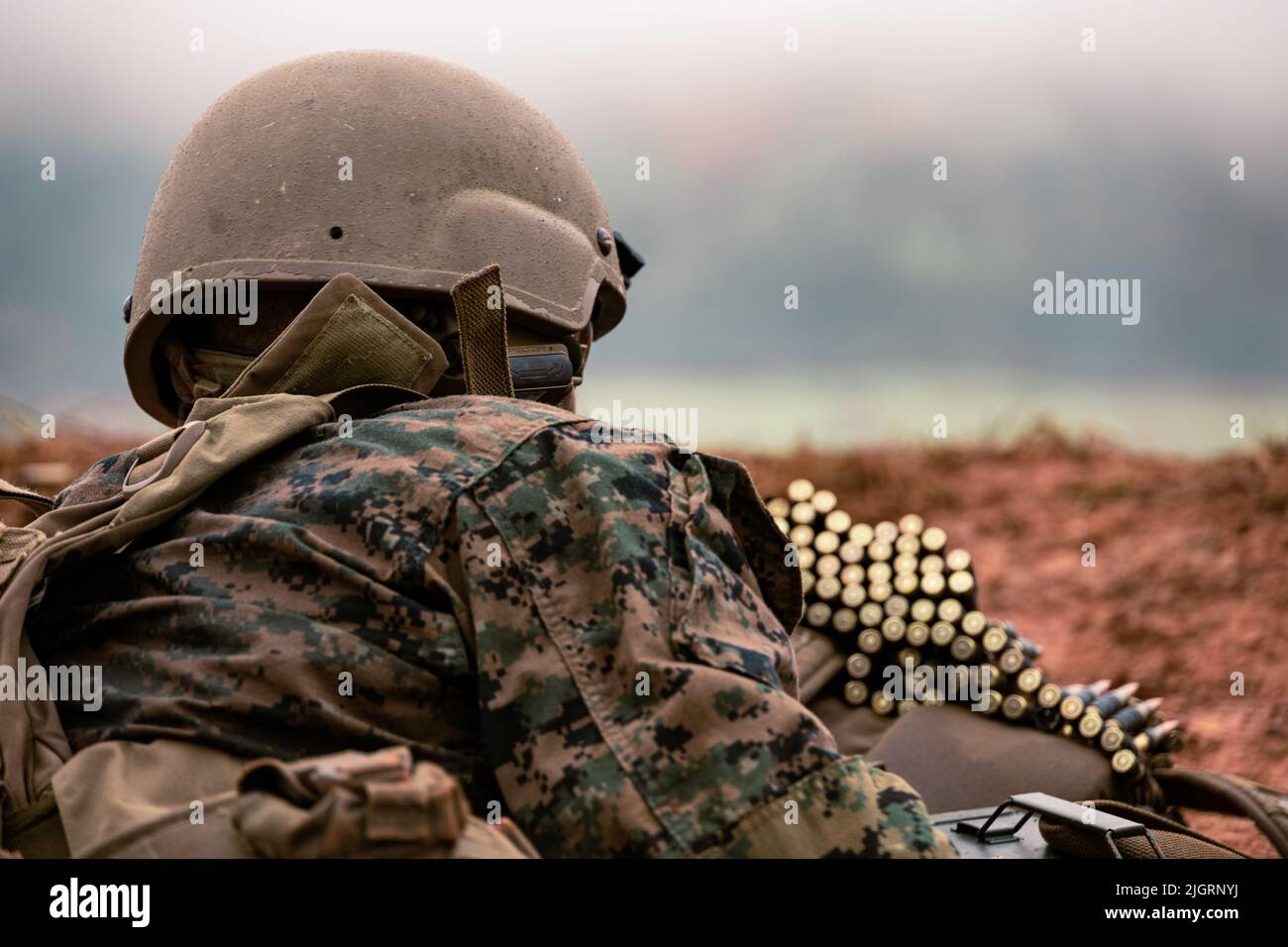 A U.S. Marine with Battalion Landing Team 2/5, 31st Marine ...