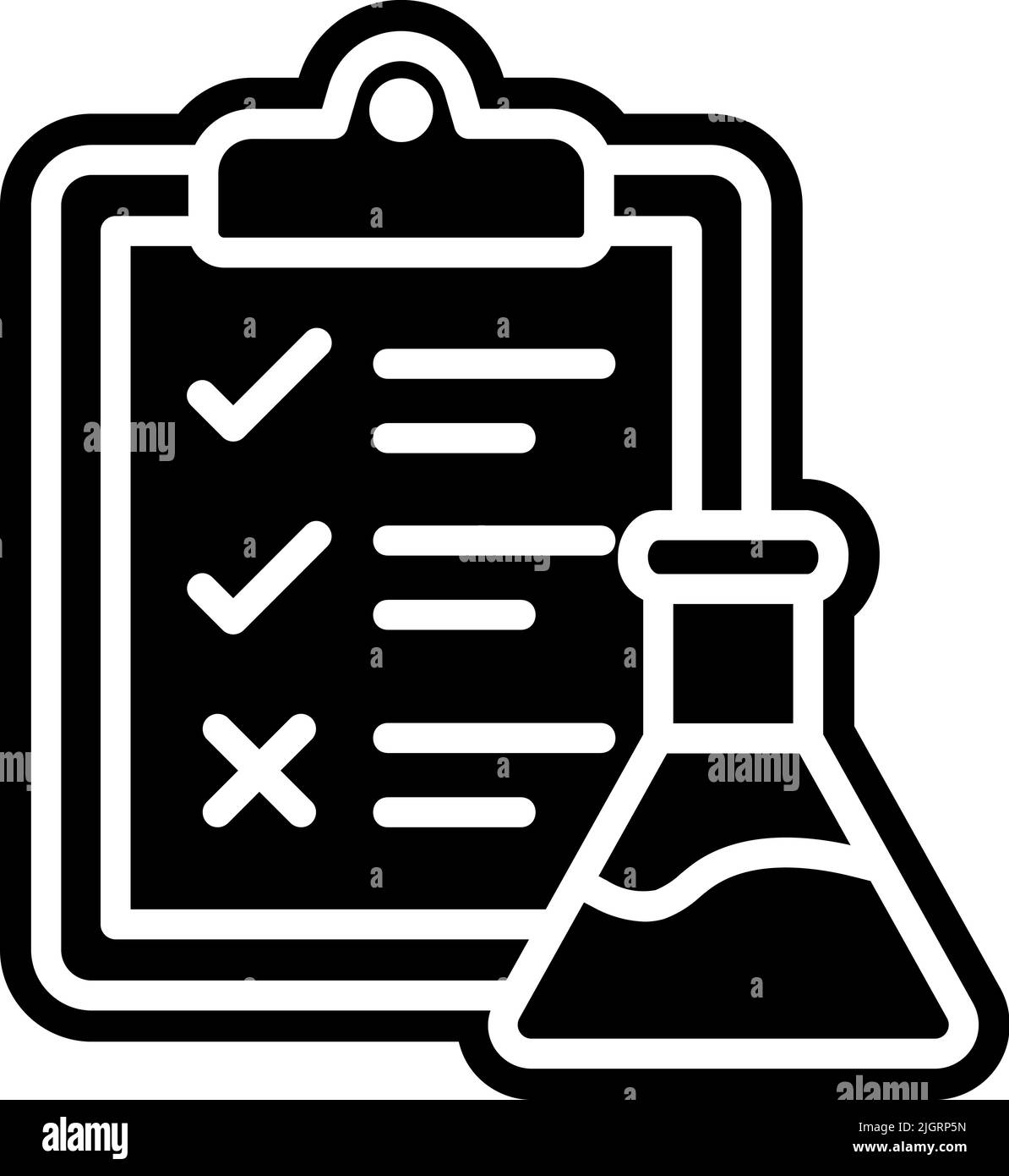 Black line chemistry report icon Black and White Stock Photos & Images ...