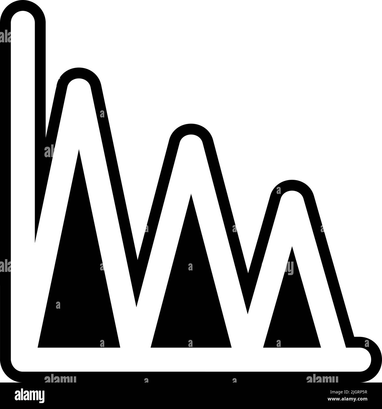 Chart line graph icon Stock Vector Image & Art - Alamy