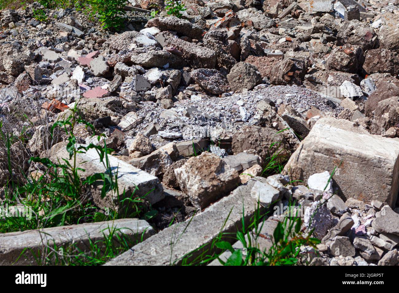 Stone debris . Construction concrete waste Stock Photo - Alamy