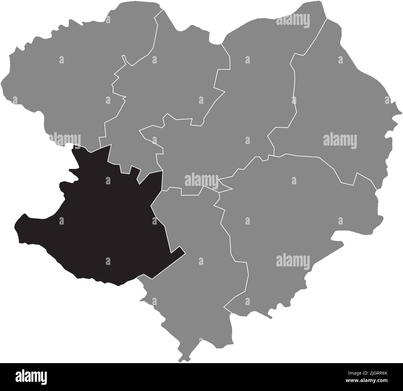 Locator map of the KRASNOHRAD RAION, KHARKIV OBLAST Stock Vector Image ...