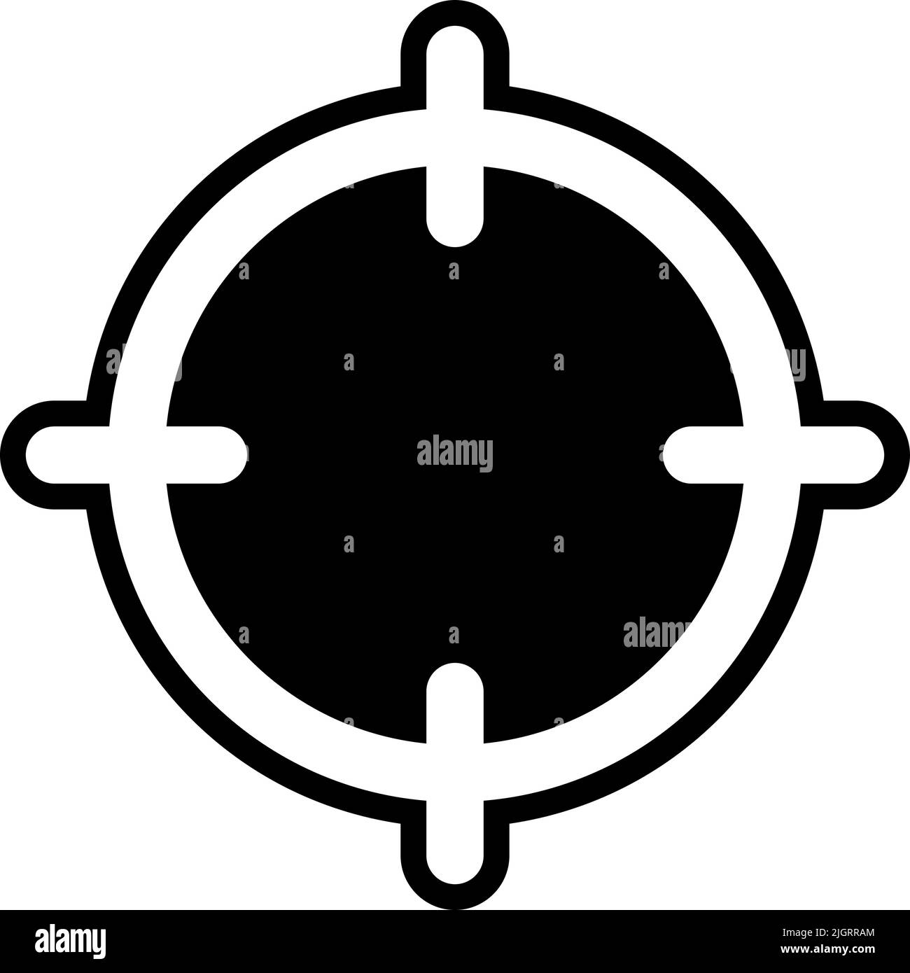 Crosshair sight icon outline hi-res stock photography and images - Alamy