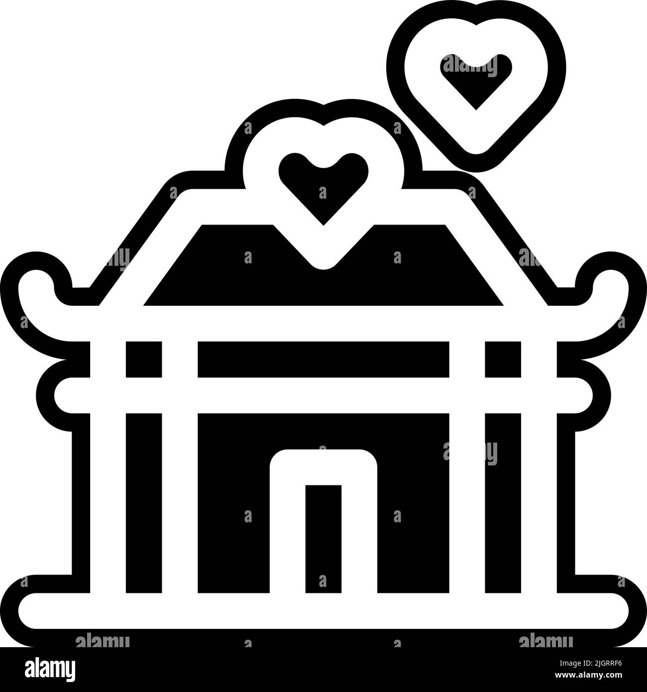 Traditional chinese house icon Black and White Stock Photos & Images ...