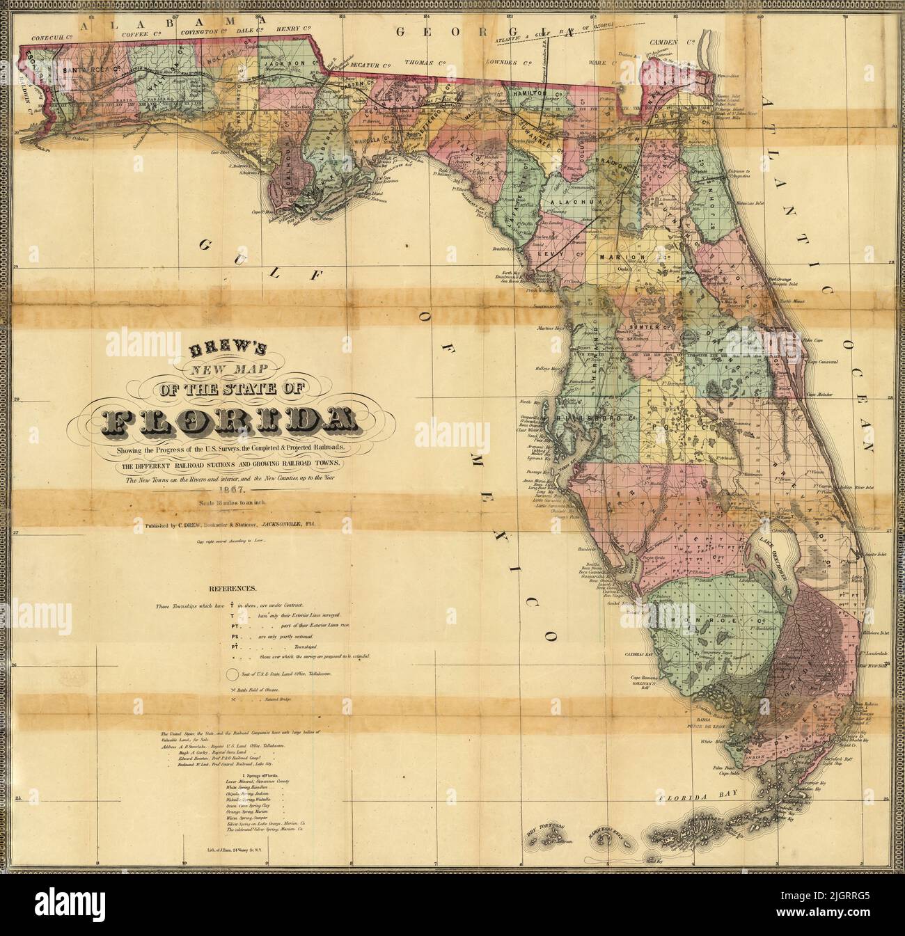 1867 map of us hi-res stock photography and images - Alamy